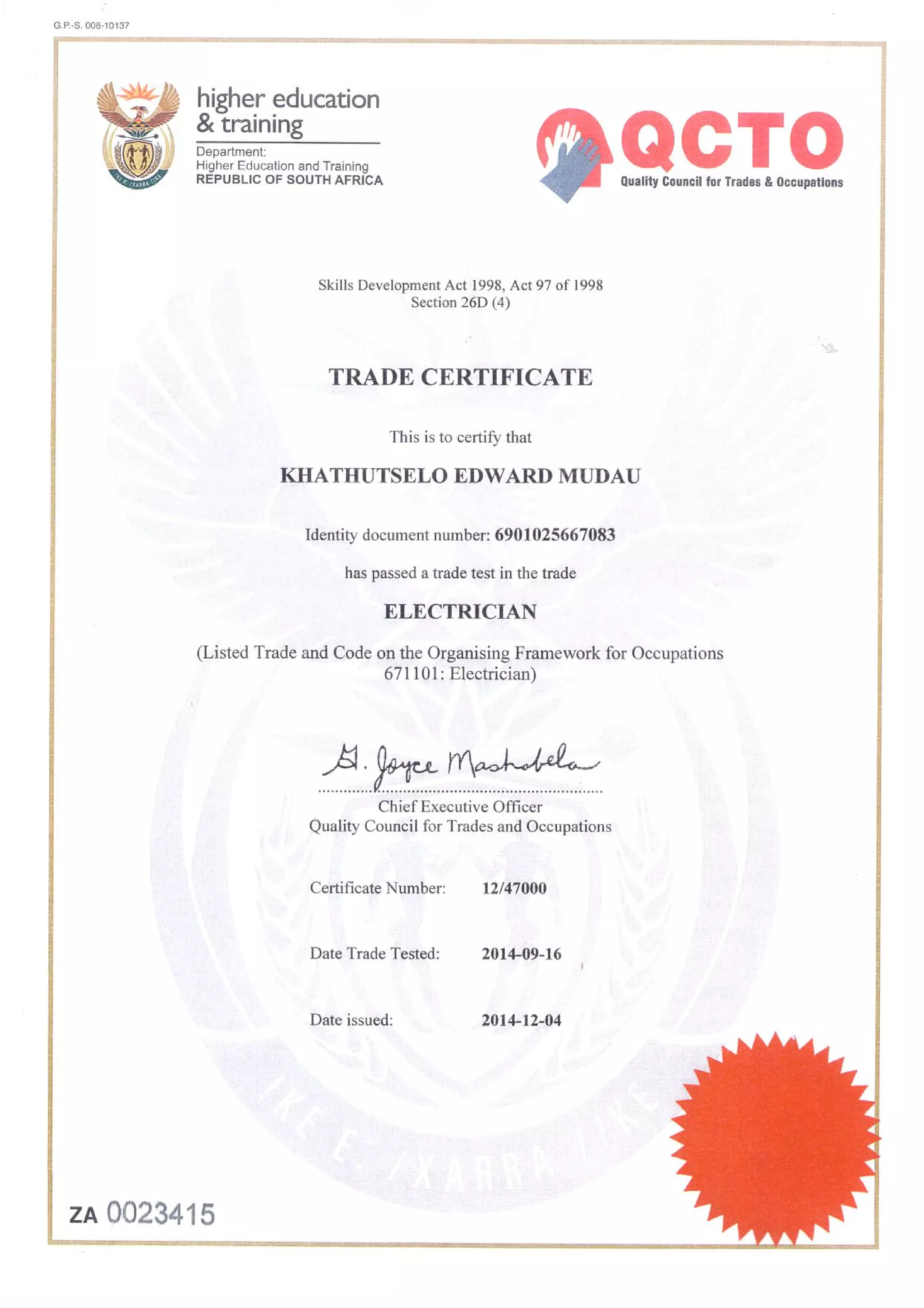 N Diploma, Trade Tests & N4-N6 | PDF