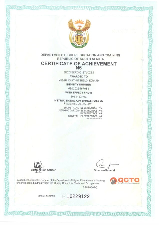 N Diploma, Trade Tests & N4-N6 | PDF