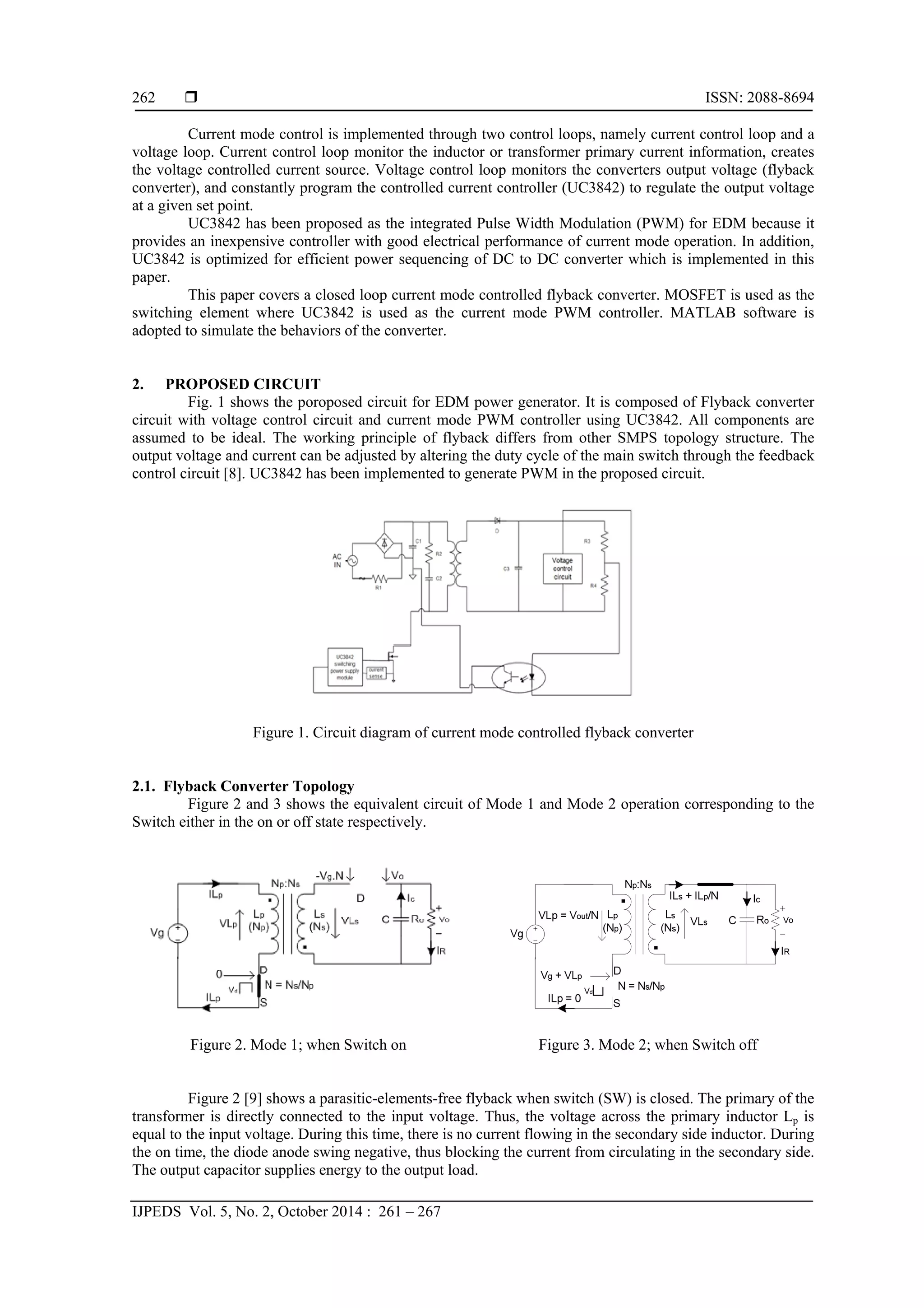 Electrical Discharge Machining Flyback Converter using UC3842 Current Mode PWM ...
