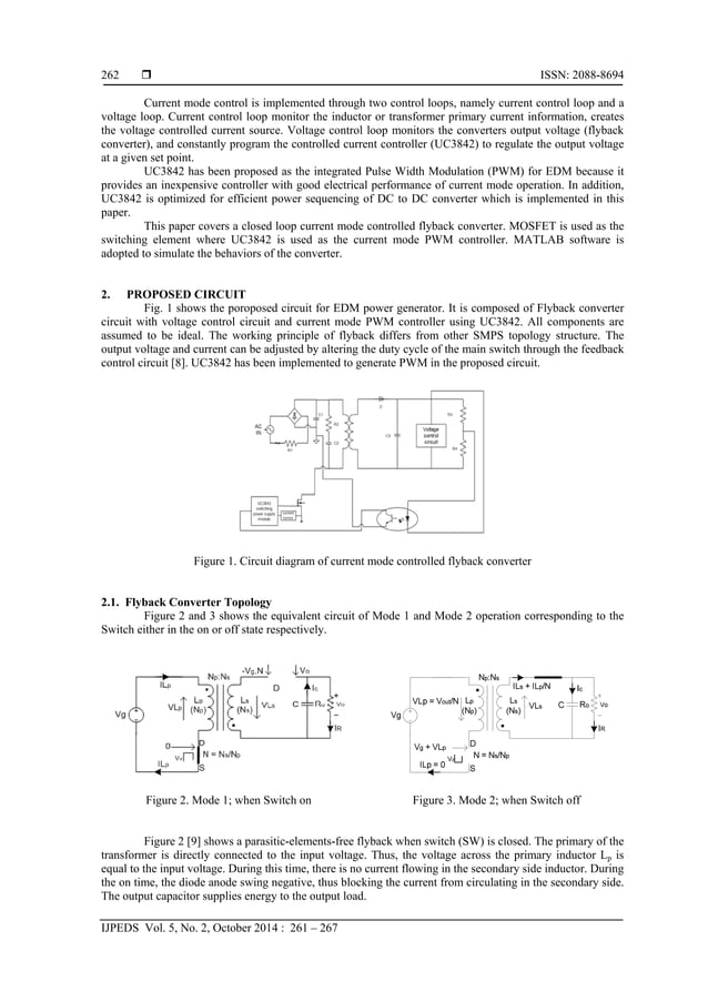 Electrical Discharge Machining Flyback Converter using UC3842 Current Mode PWM ...