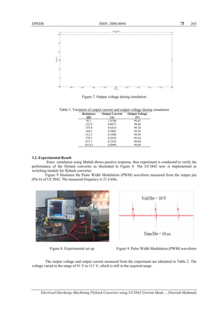 Electrical Discharge Machining Flyback Converter using UC3842 Current ...