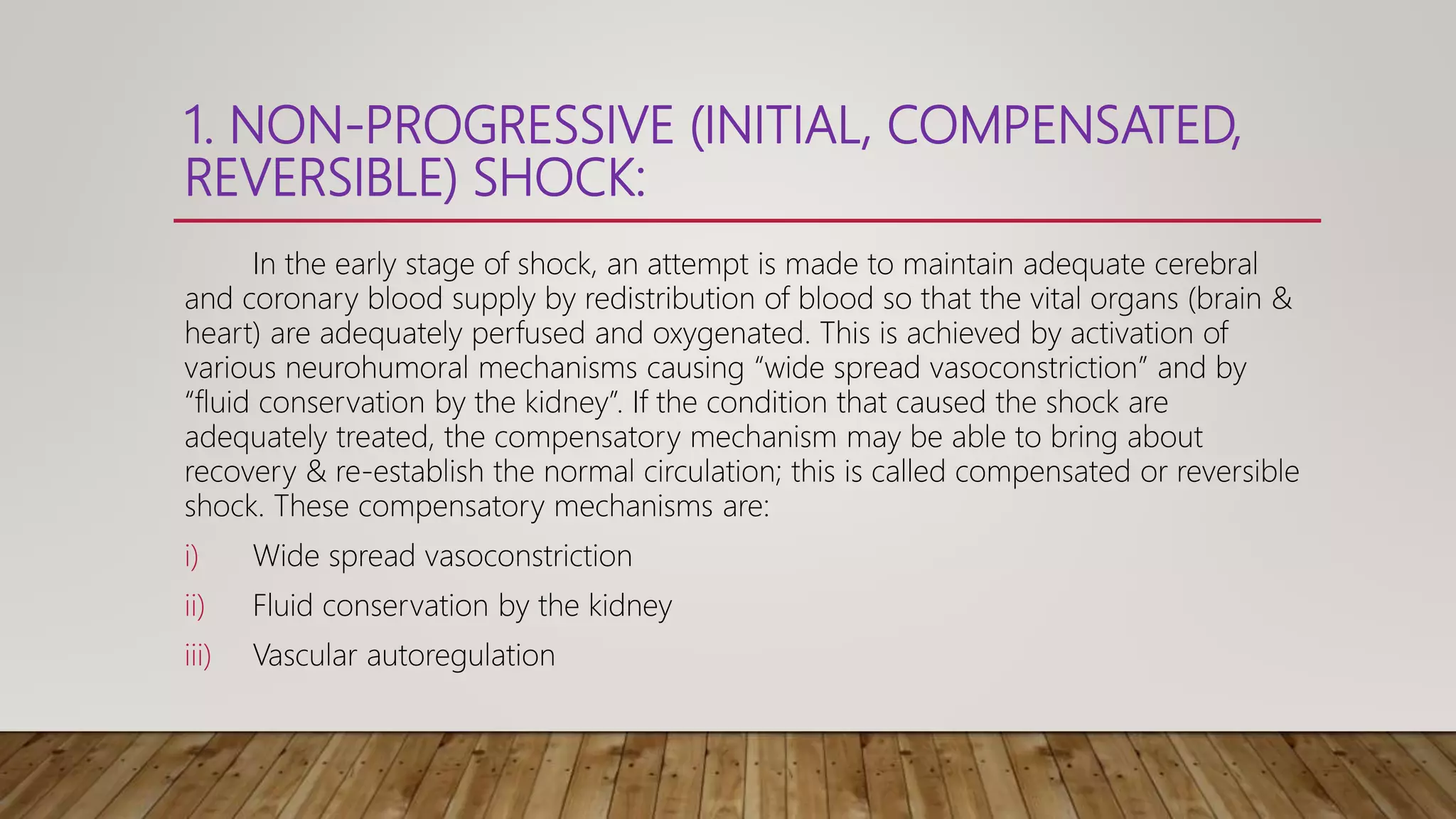 Pathophysiology and management of shock | PPTX