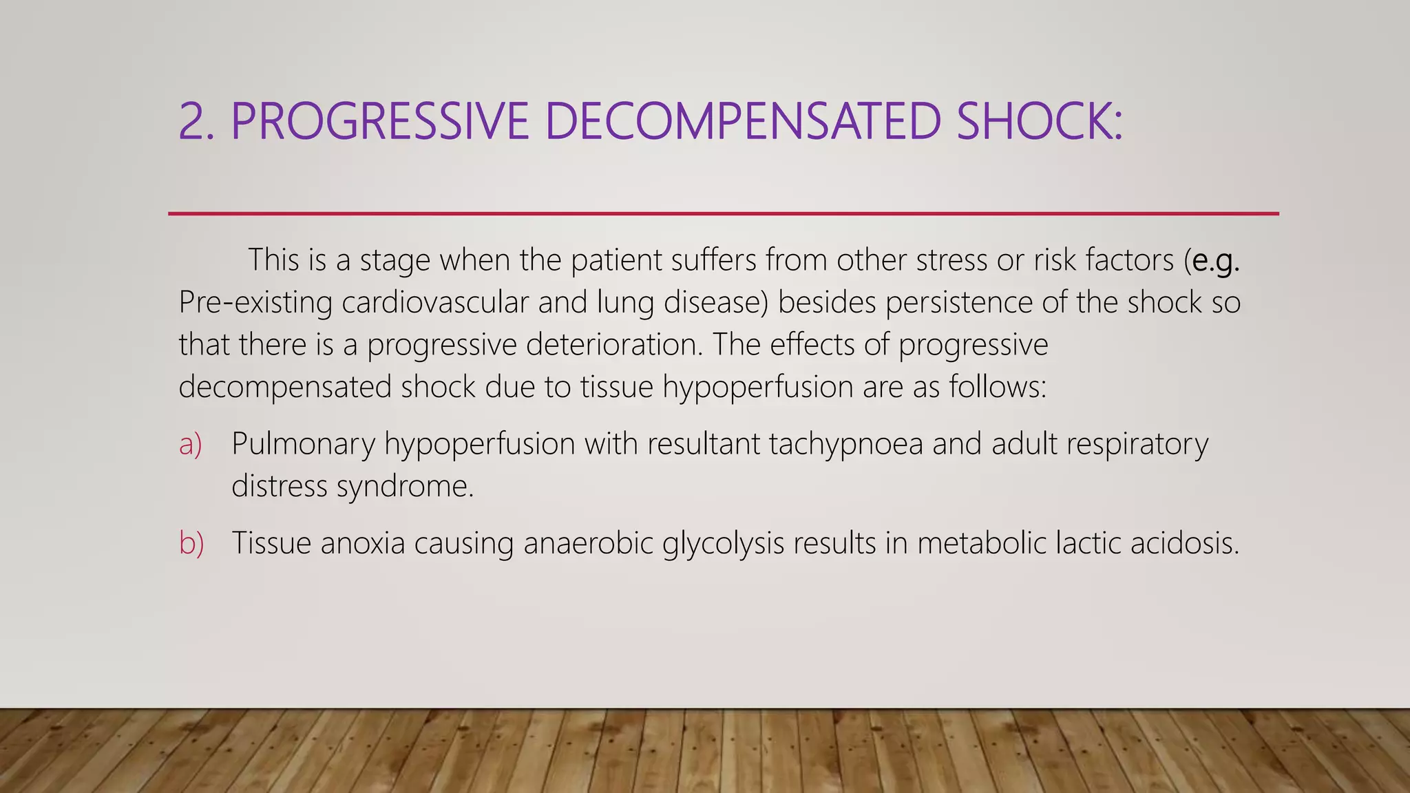 Pathophysiology and management of shock | PPTX