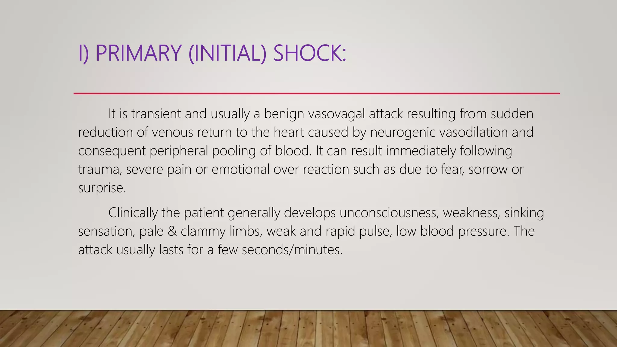 Pathophysiology and management of shock | PPTX