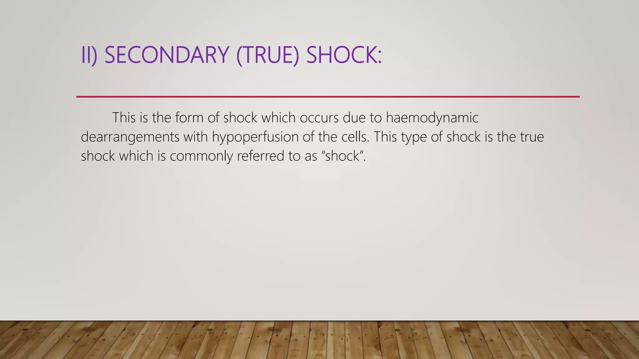 Pathophysiology and management of shock | PPTX