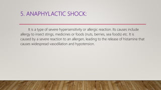 Pathophysiology and management of shock | PPTX