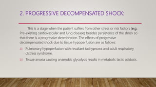 Pathophysiology and management of shock | PPTX