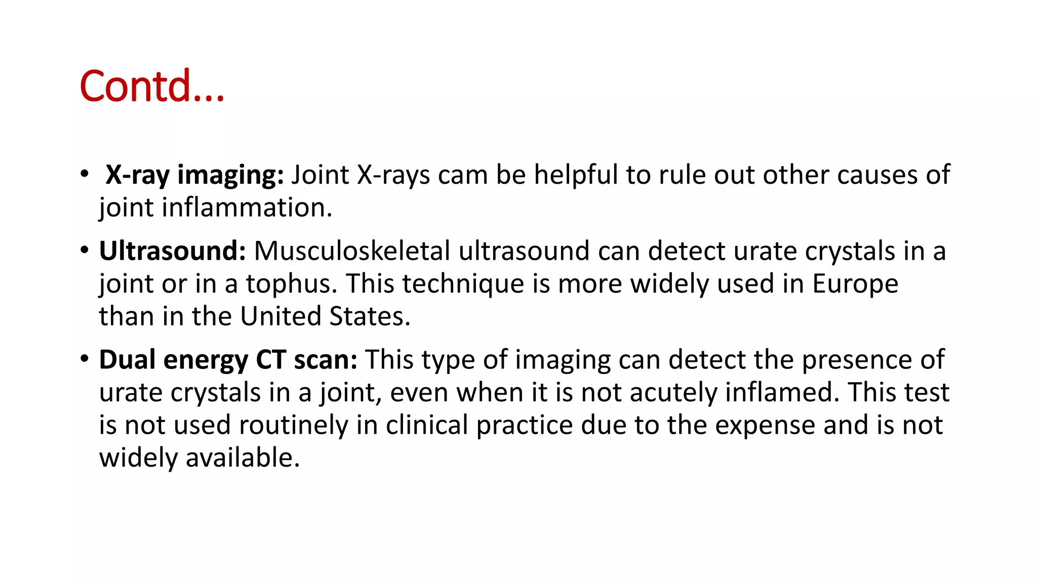 Pathophysiology and clinical management of gouty arthritis | PPTX