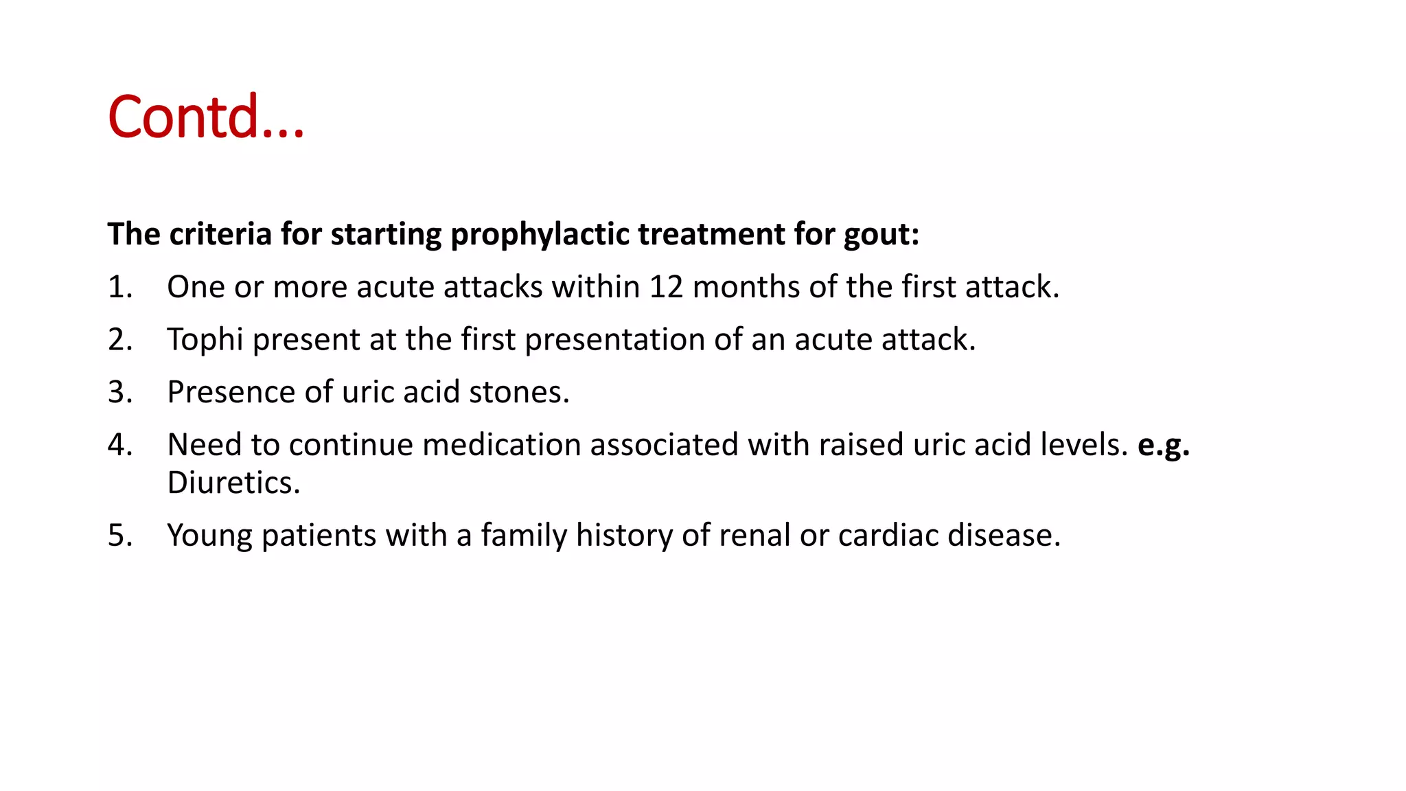 Pathophysiology and clinical management of gouty arthritis | PPTX