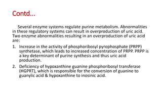 Pathophysiology and clinical management of gouty arthritis | PPTX