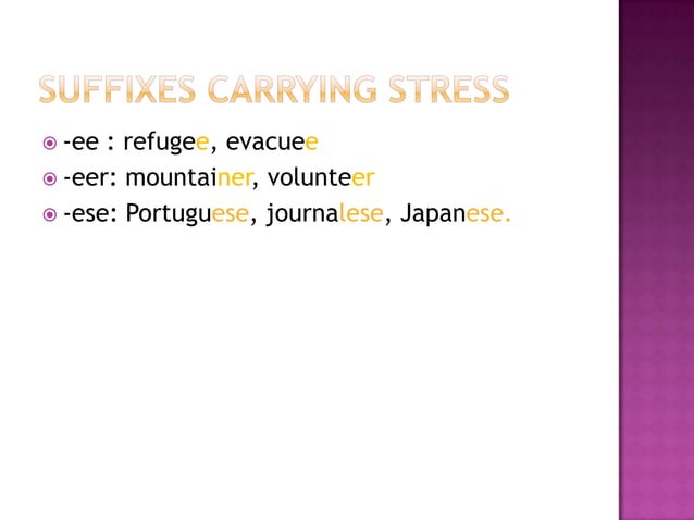 Stress in complex words | PPTX