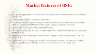 Bombay stock exchange by Hardik Bhandari, Rutuja sonawane and Umang ...