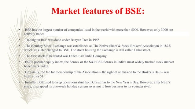 Bombay stock exchange by Hardik Bhandari, Rutuja sonawane and Umang ...