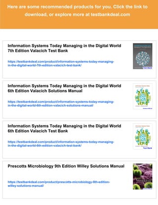 Information Systems Today Managing in the Digital World 7th Edition ...