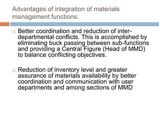 materianl management in healthcare system | PPT