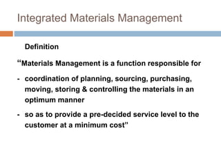 materianl management in healthcare system | PPT