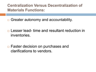 materianl management in healthcare system | PPT