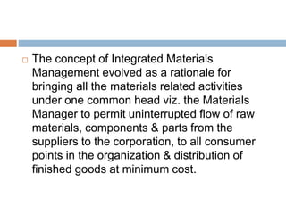 materianl management in healthcare system | PPT