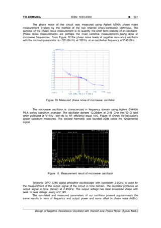 Design of Negative Resistance Oscillator with Rocord Low Phase Noise | PDF