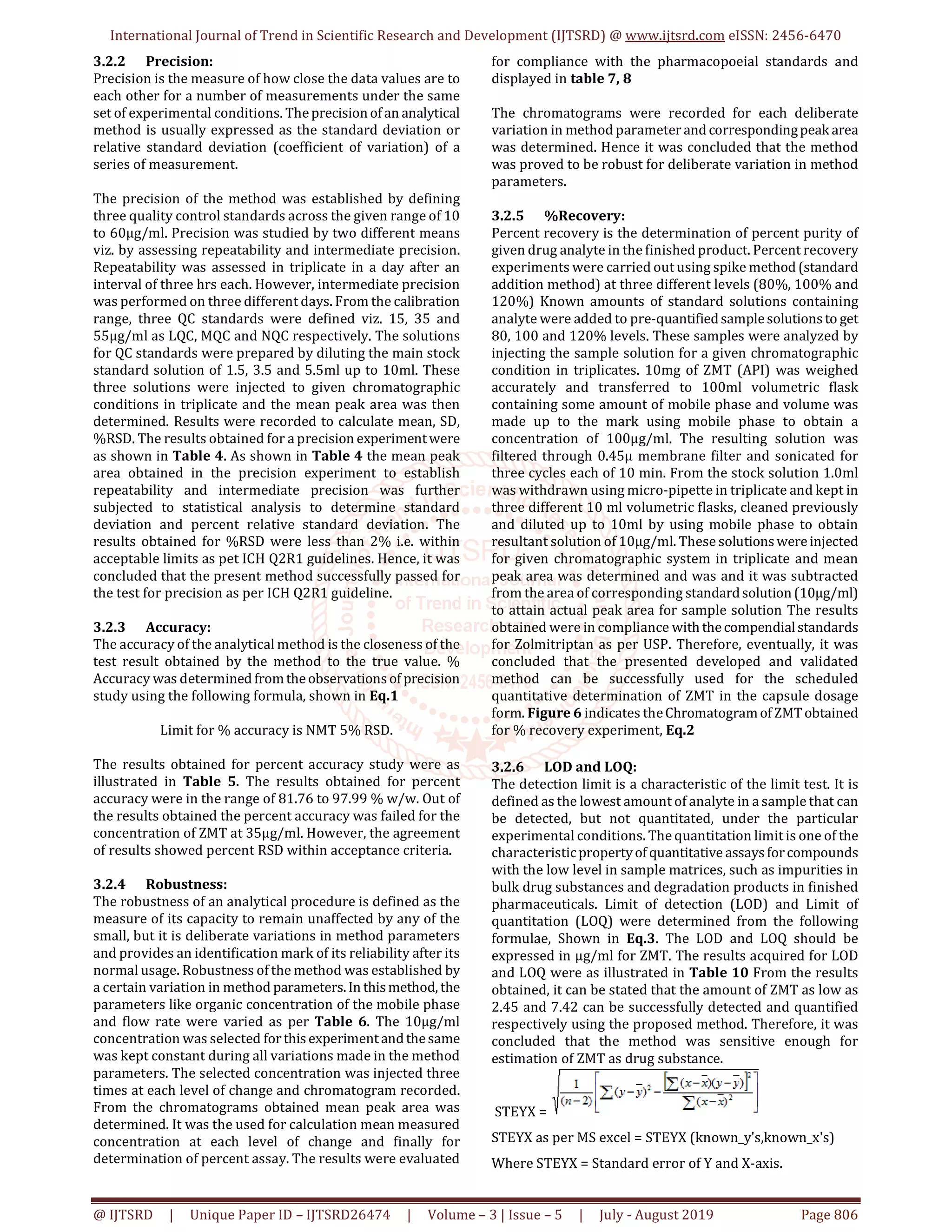 Analytical Method Development And Validation For The Estimation Of