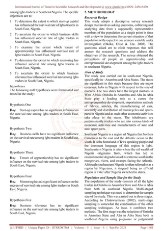 Apprenticeship and Entrepreneurship Development among Igbo Traders in ...