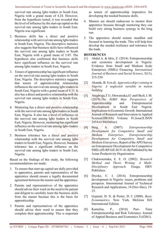 Apprenticeship and Entrepreneurship Development among Igbo Traders in ...