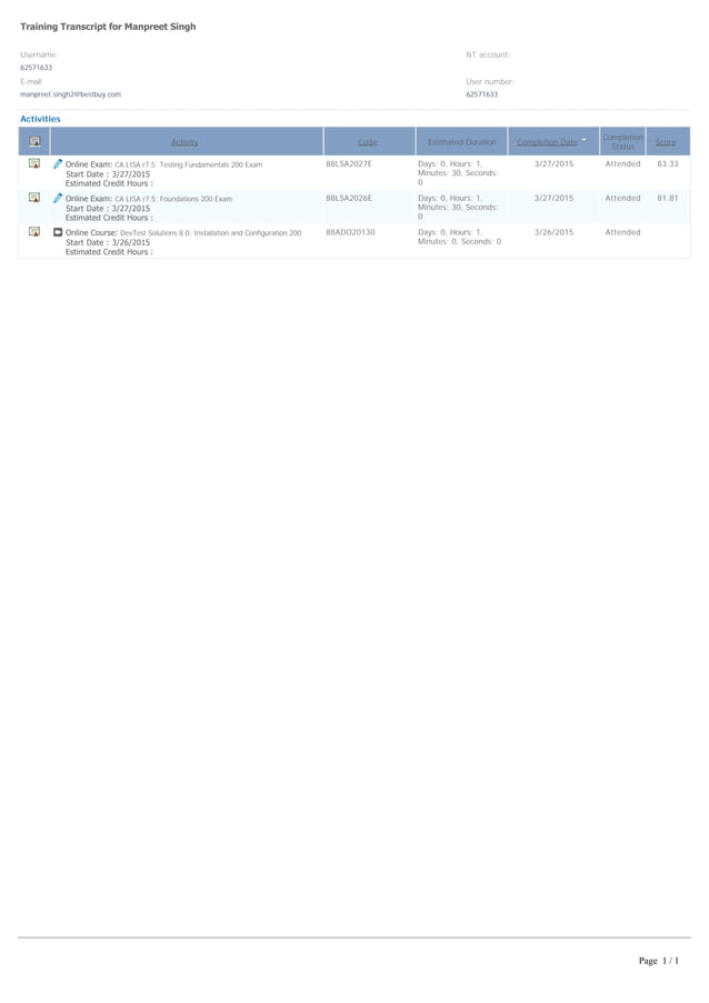 CALisa 7.5 TrainingTranscripts | PDF | Technology & Computing