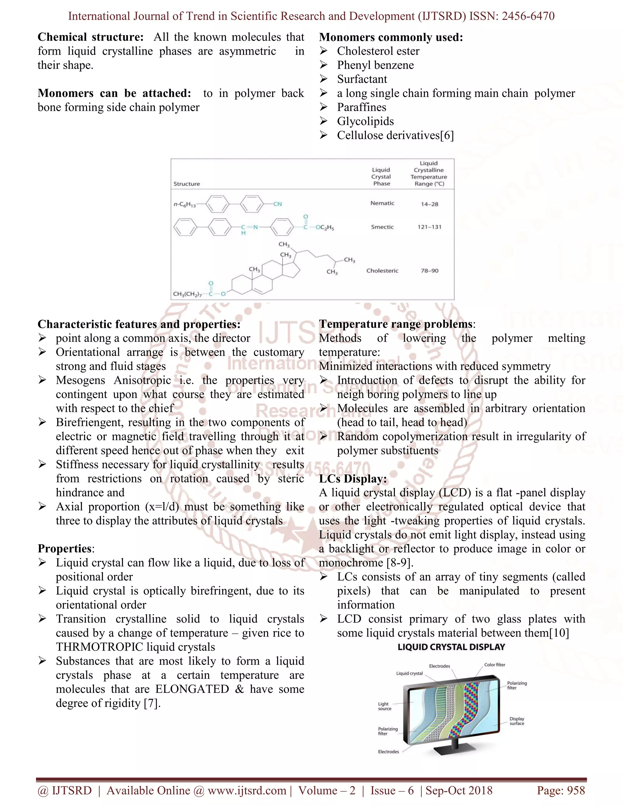 Brief Review of Liquid Crystals | PDF