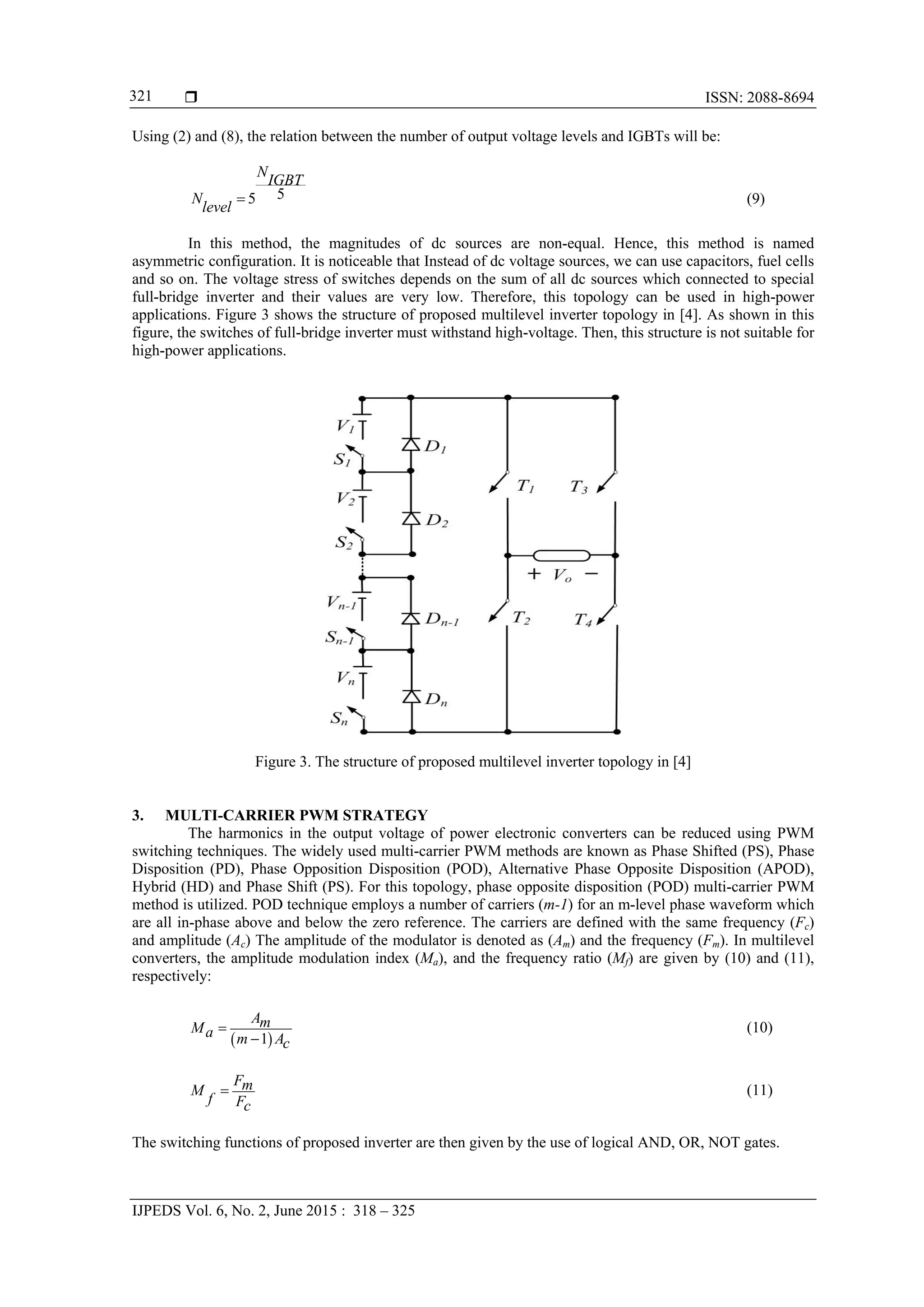 A New Multilevel Inverter Structure For High-Power Applications using Multi-carrier PWM ...
