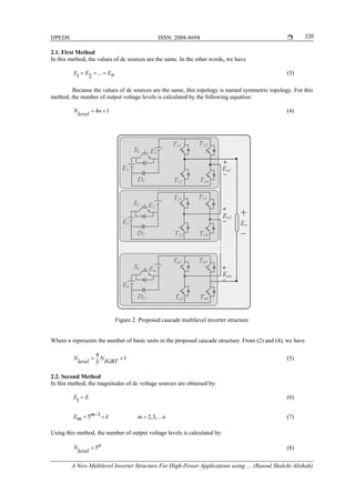 A New Multilevel Inverter Structure For High-Power Applications using Multi-carrier PWM ...