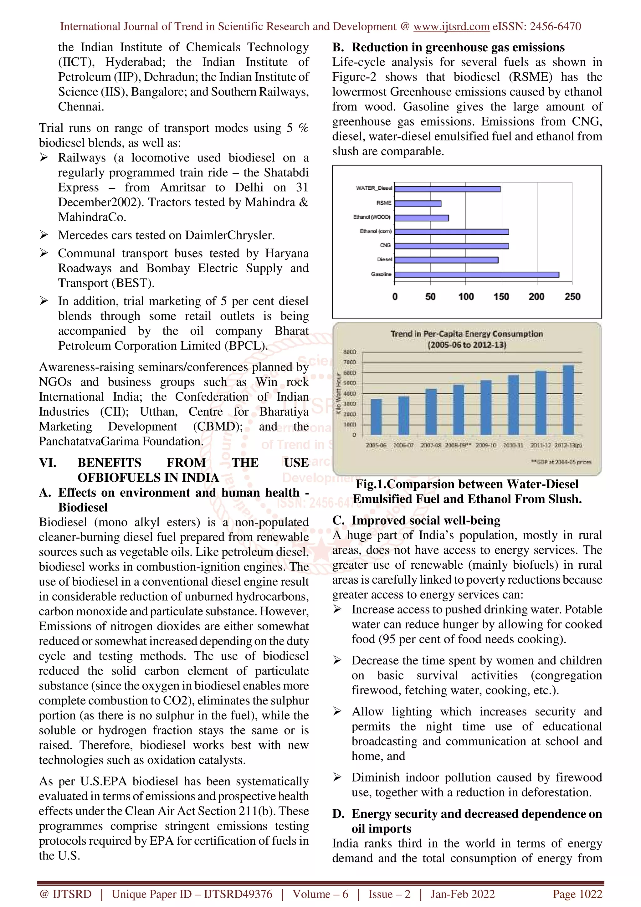 Impact of Biofuel in Internal Combustion Engine - A Review | PDF
