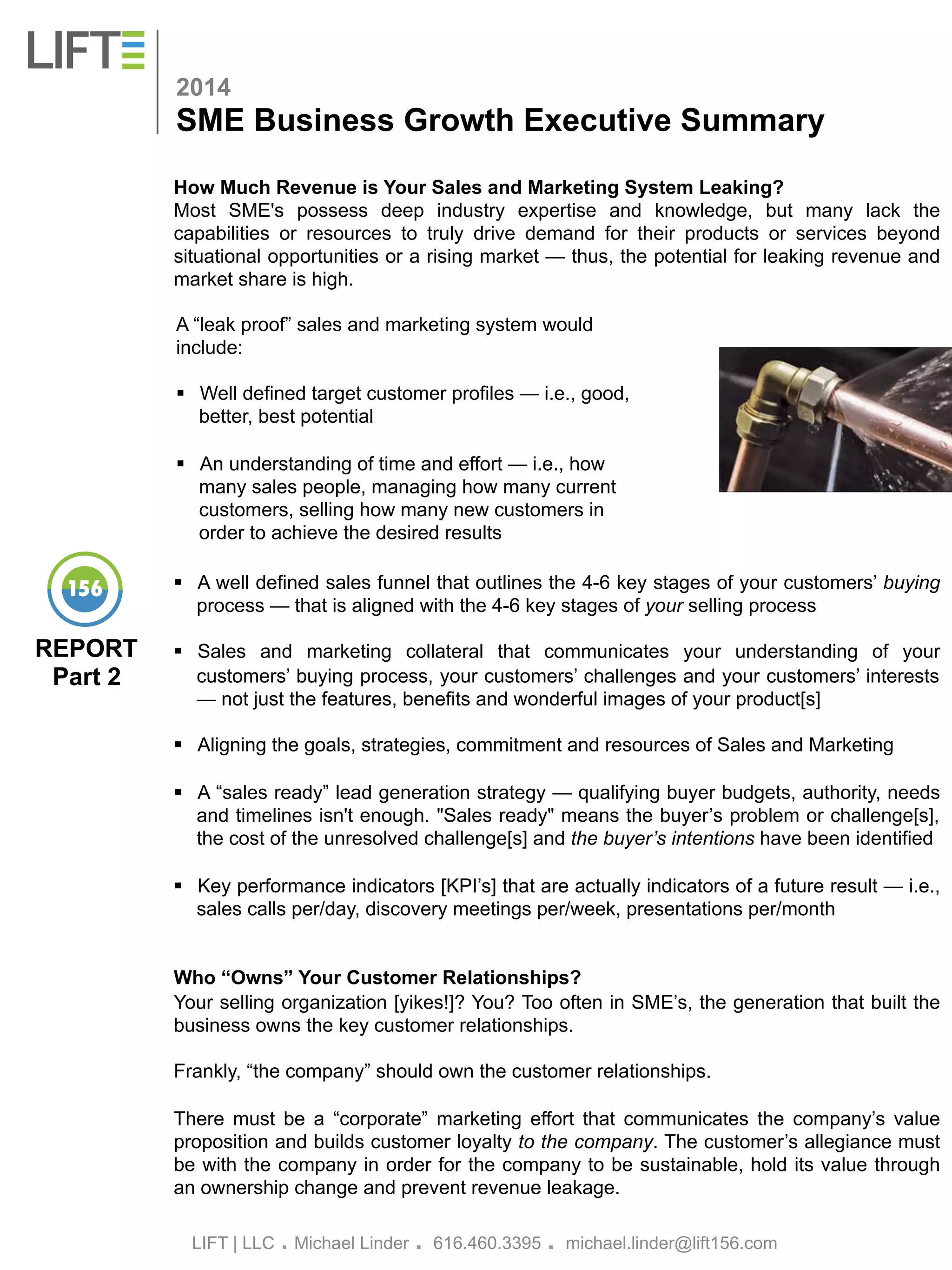 LIFT Business Growth Report 2014: Part 2 | PDF