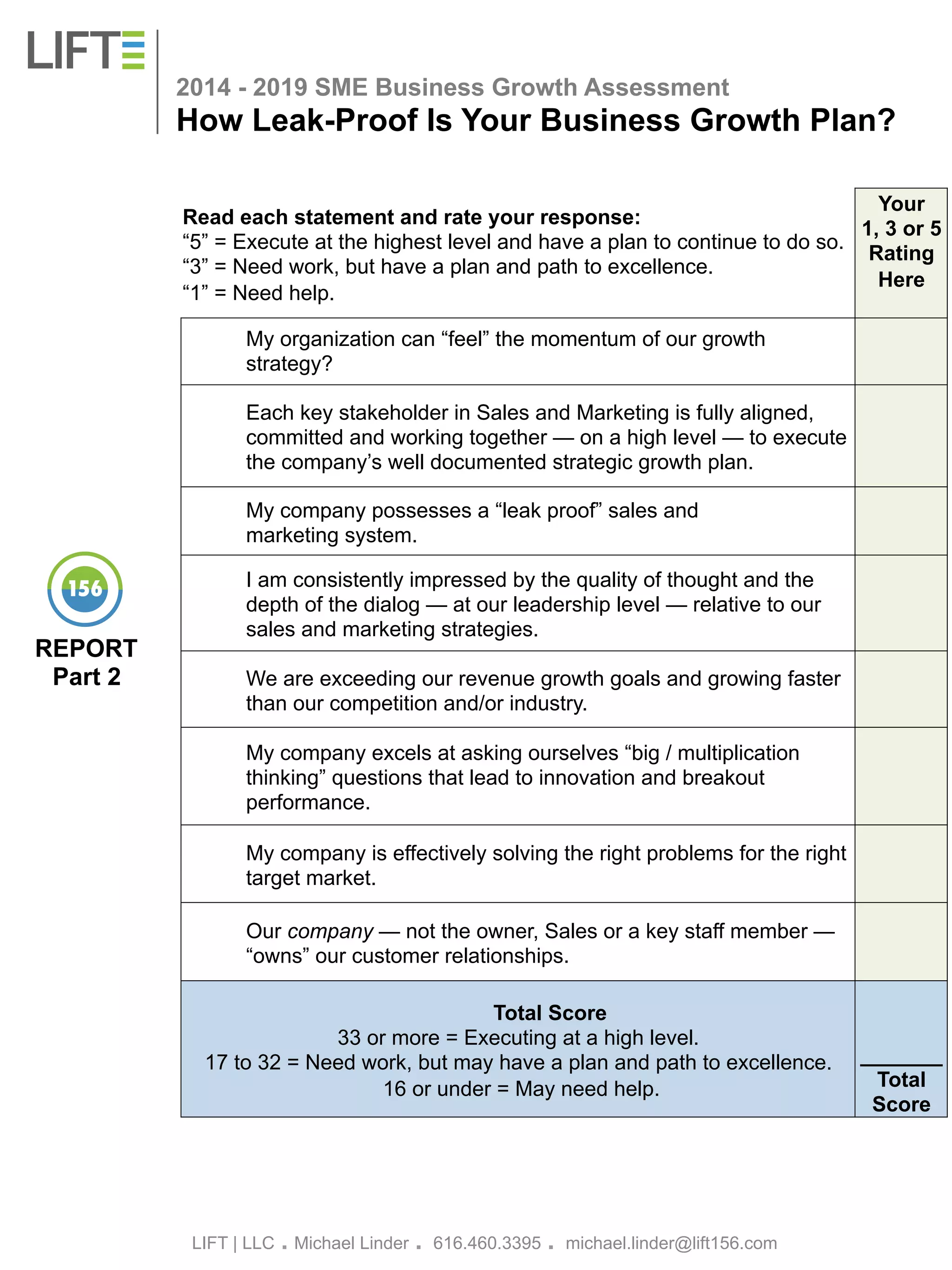 LIFT Business Growth Report 2014: Part 2 | PDF