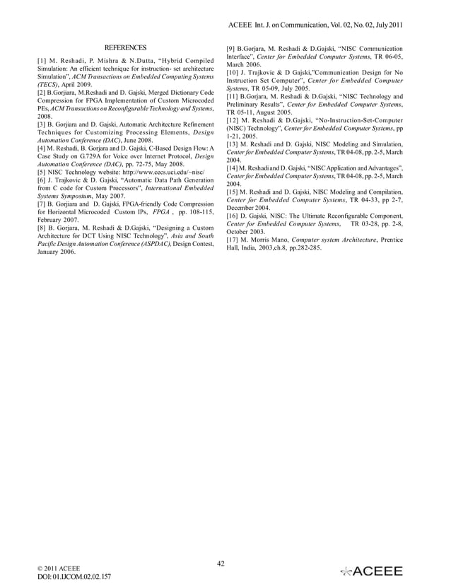 Exploring NISC Architectures for Matrix Application | PDF