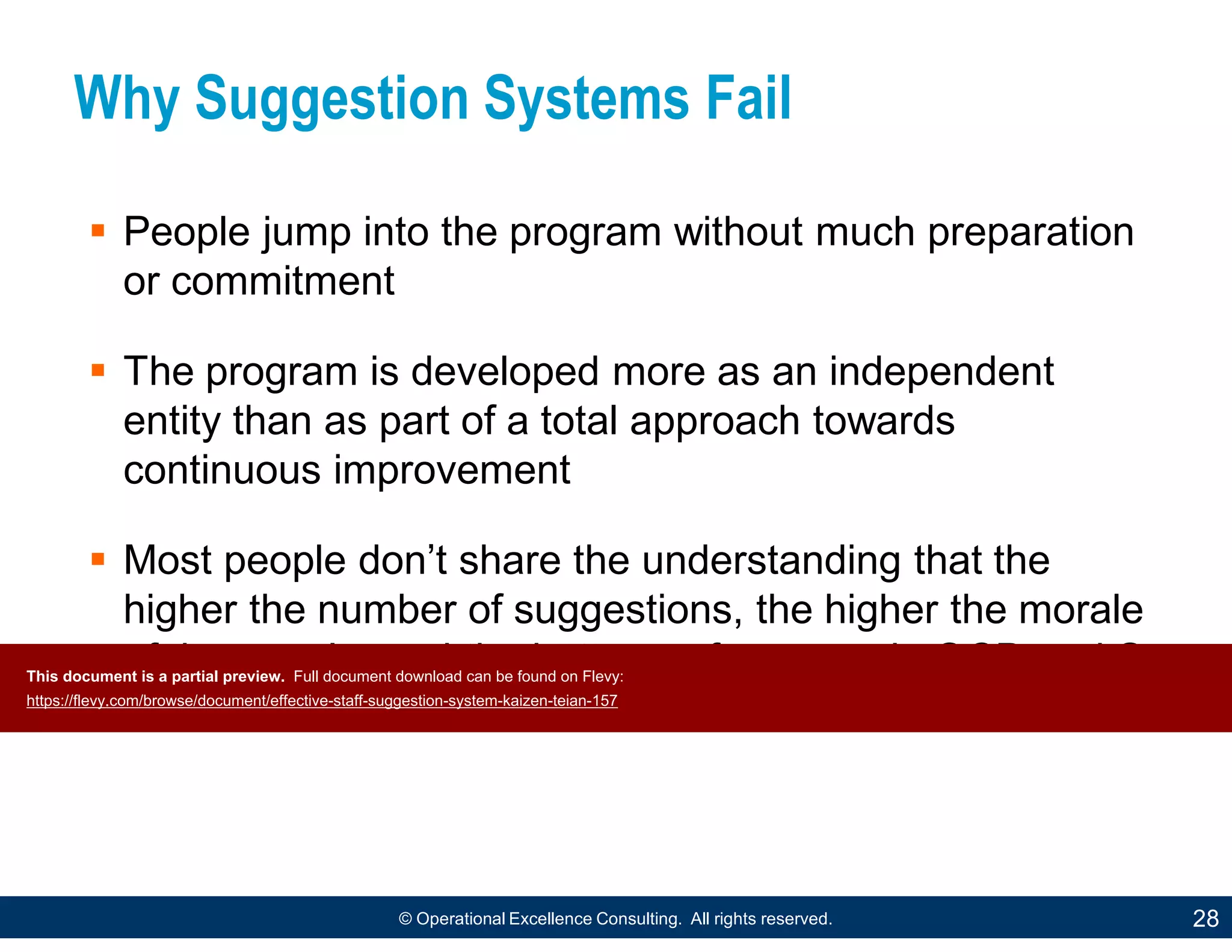 Effective Staff Suggestion System (Kaizen Teian) | PDF