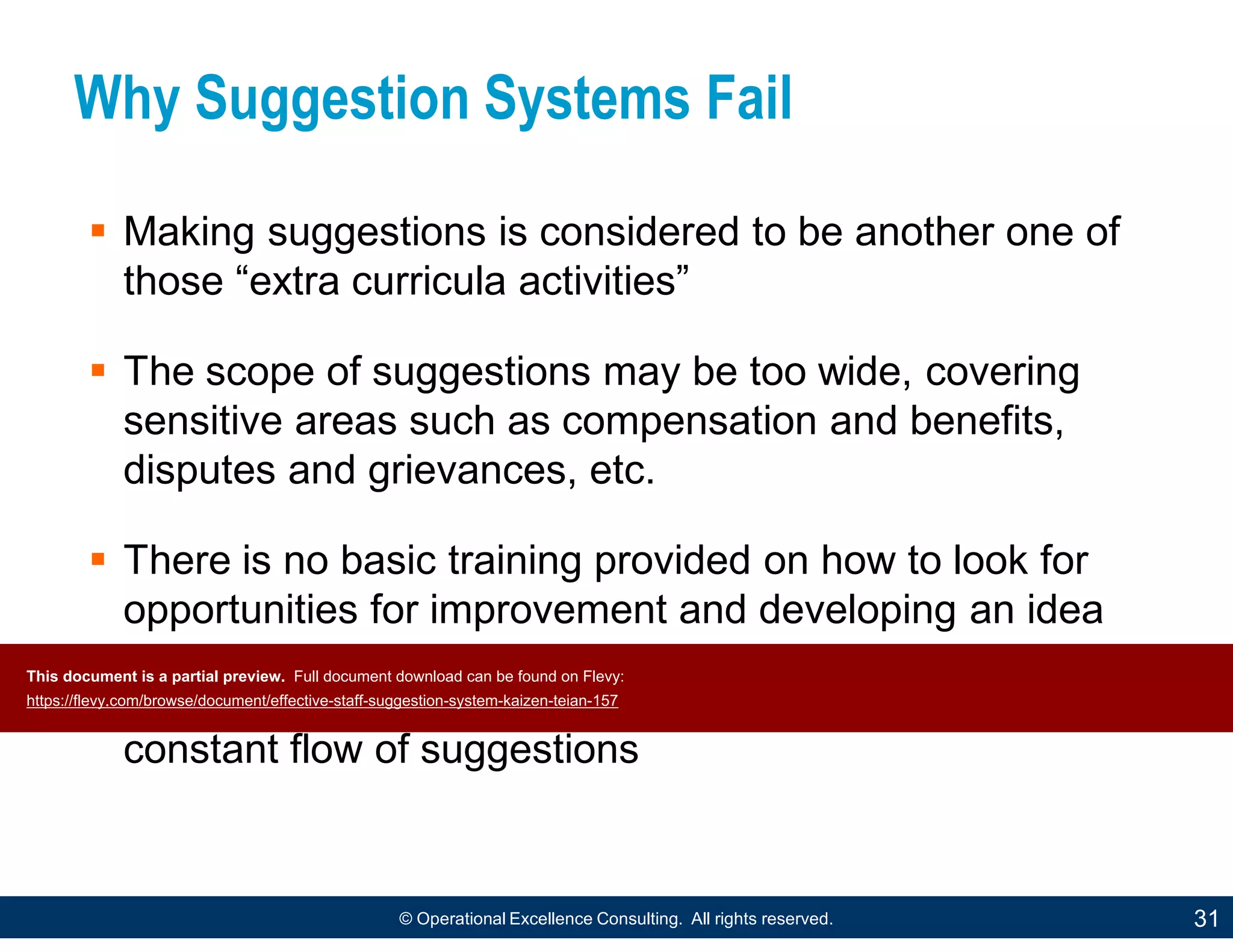 Effective Staff Suggestion System (Kaizen Teian) | PDF