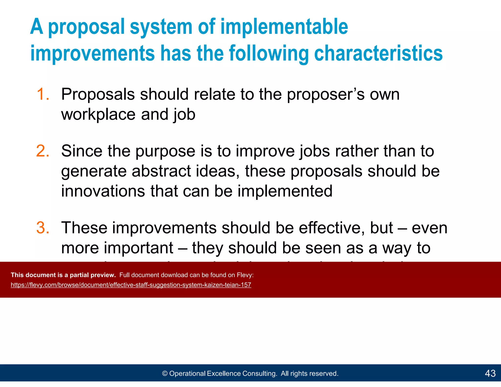 Effective Staff Suggestion System (Kaizen Teian) | PDF