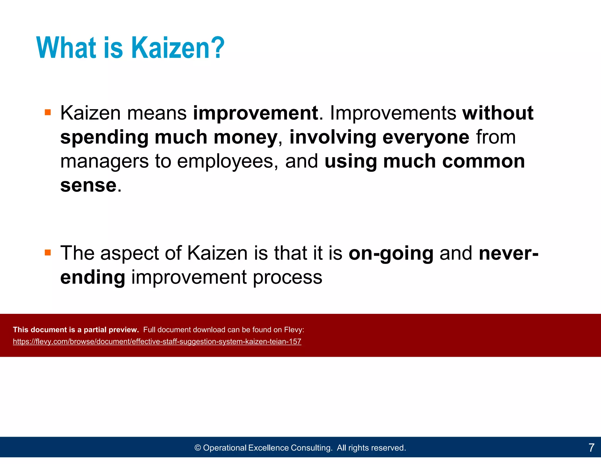 Effective Staff Suggestion System (Kaizen Teian) | PDF