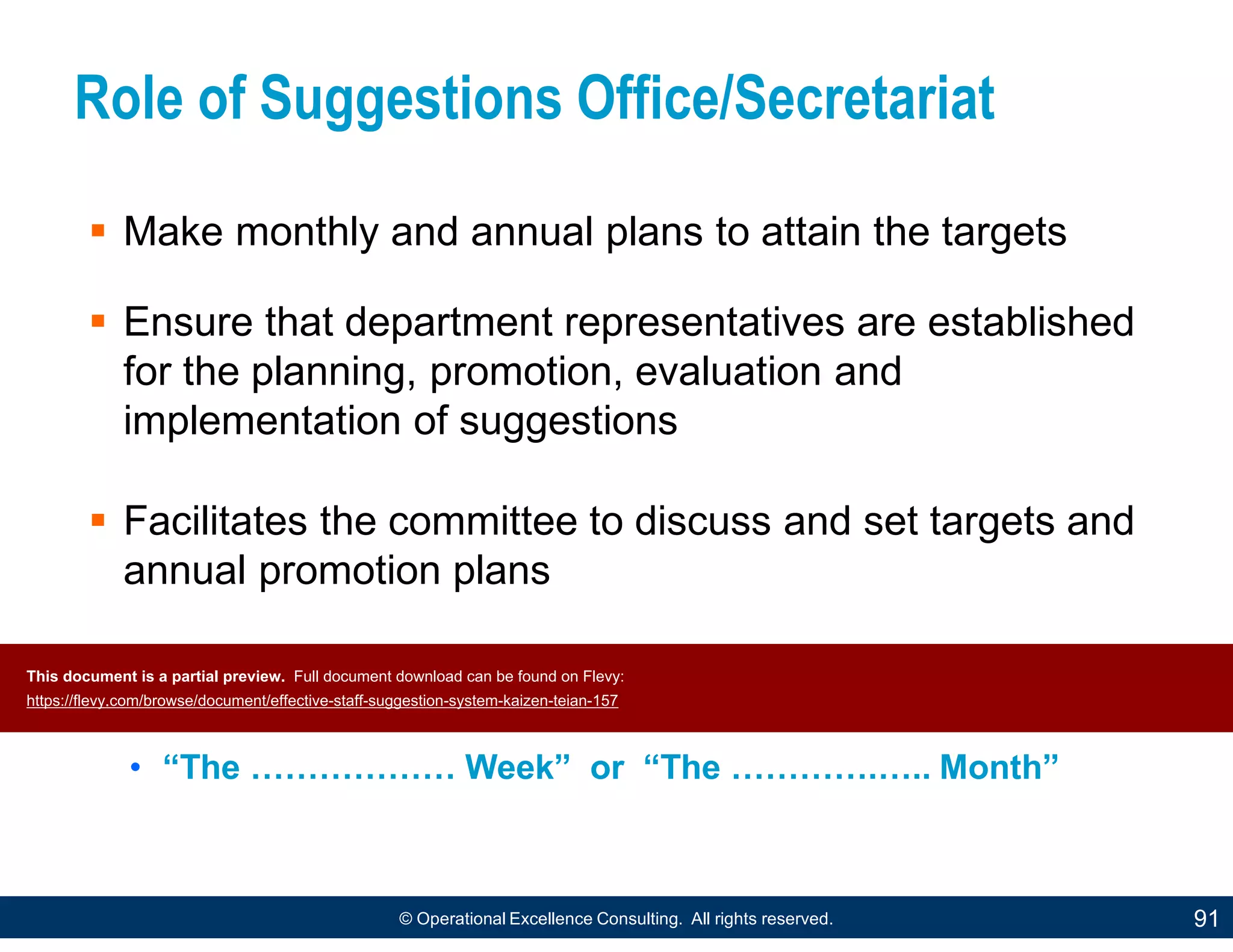 Effective Staff Suggestion System (Kaizen Teian) | PDF