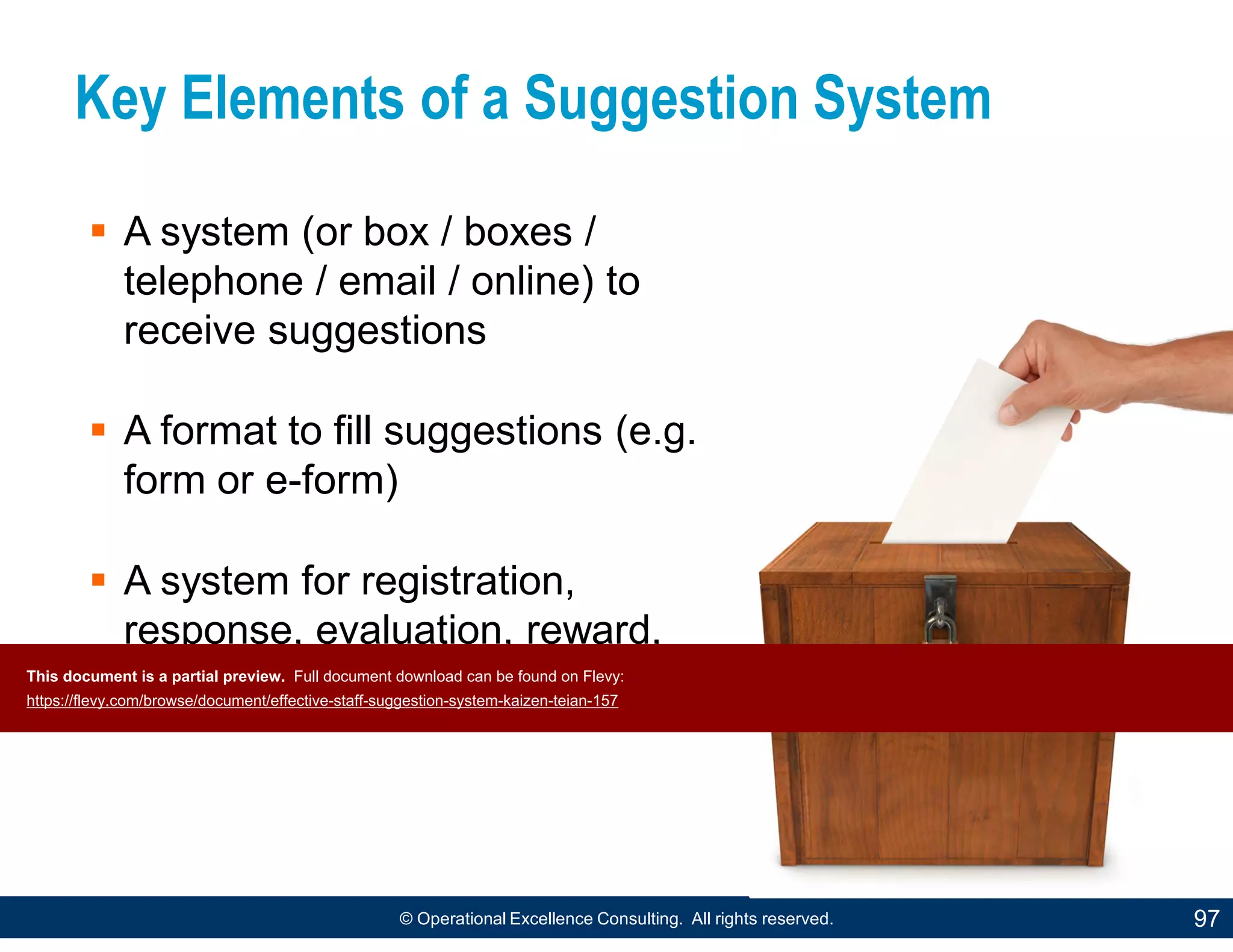Effective Staff Suggestion System (Kaizen Teian) | PDF