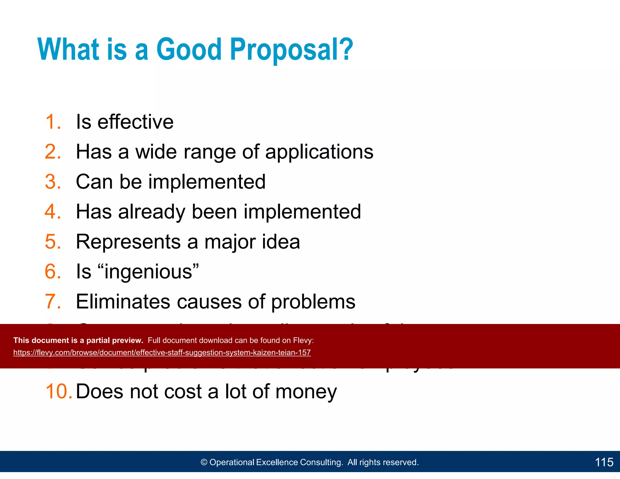 Effective Staff Suggestion System (Kaizen Teian) | PDF