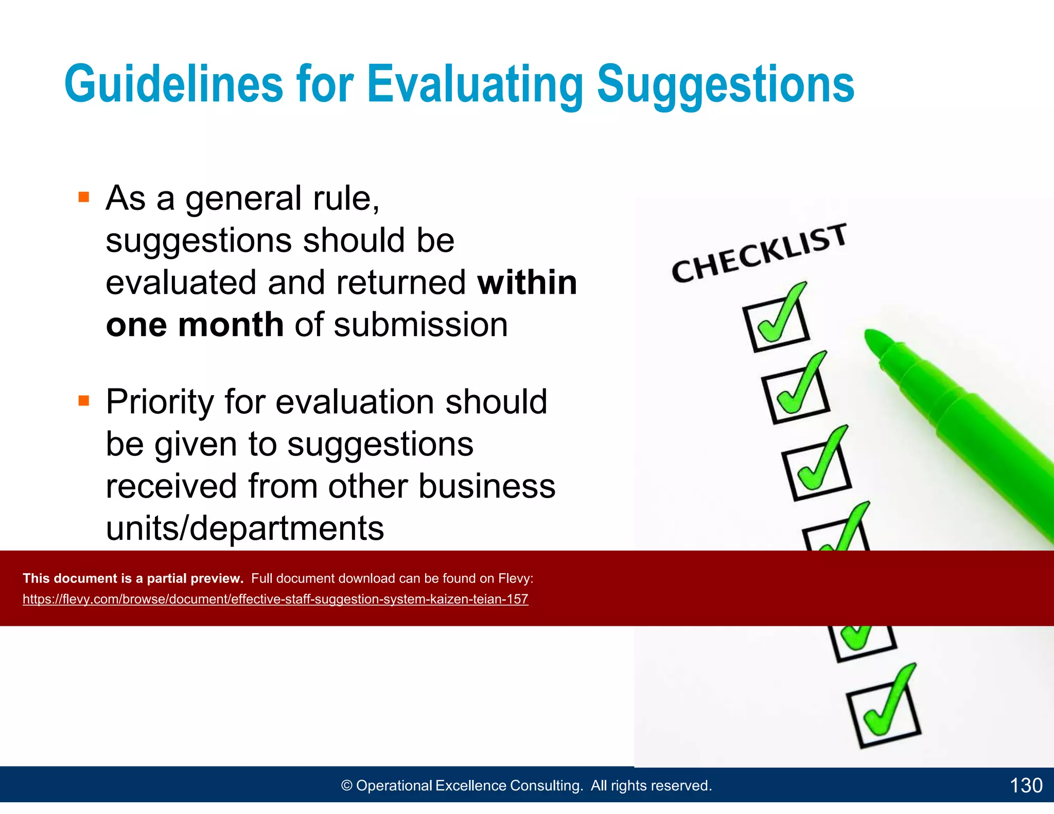 Effective Staff Suggestion System (Kaizen Teian) | PDF