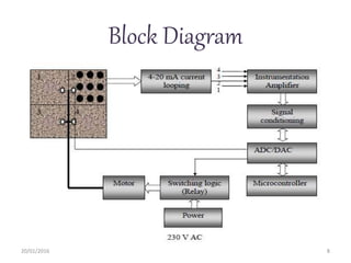 microcontroller based controlled irrigation system for plantation | PPT