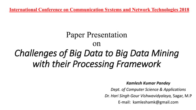 challenges of big data to big data mining with their processing framework | PPTX | Databases ...
