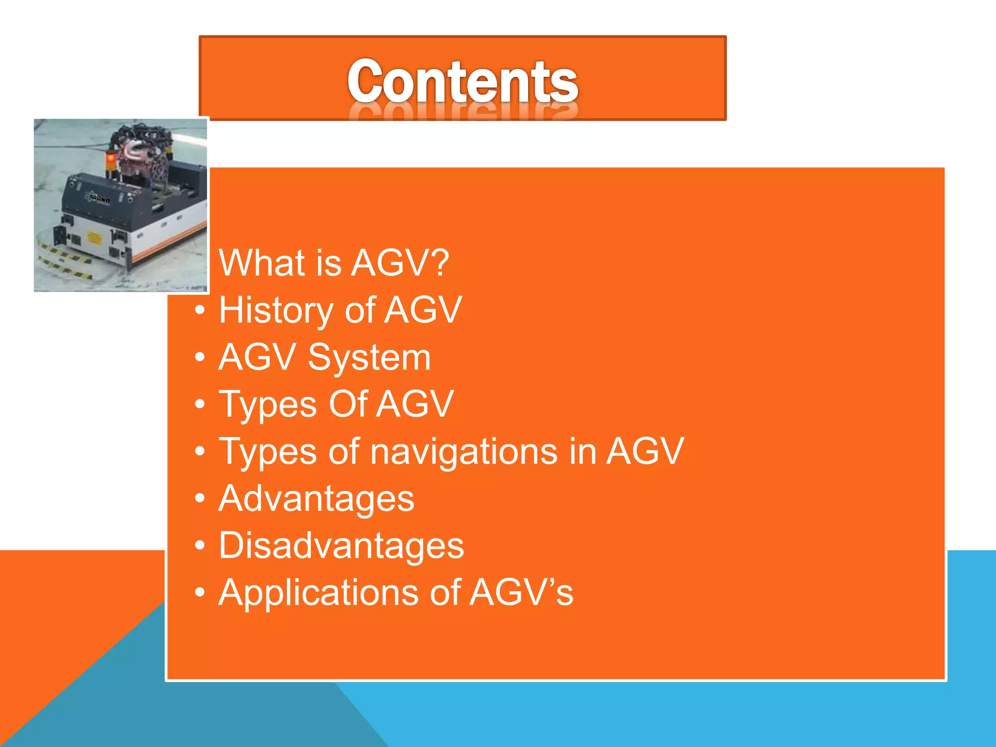 Automated Guided Vehicle(AGV) | PPTX