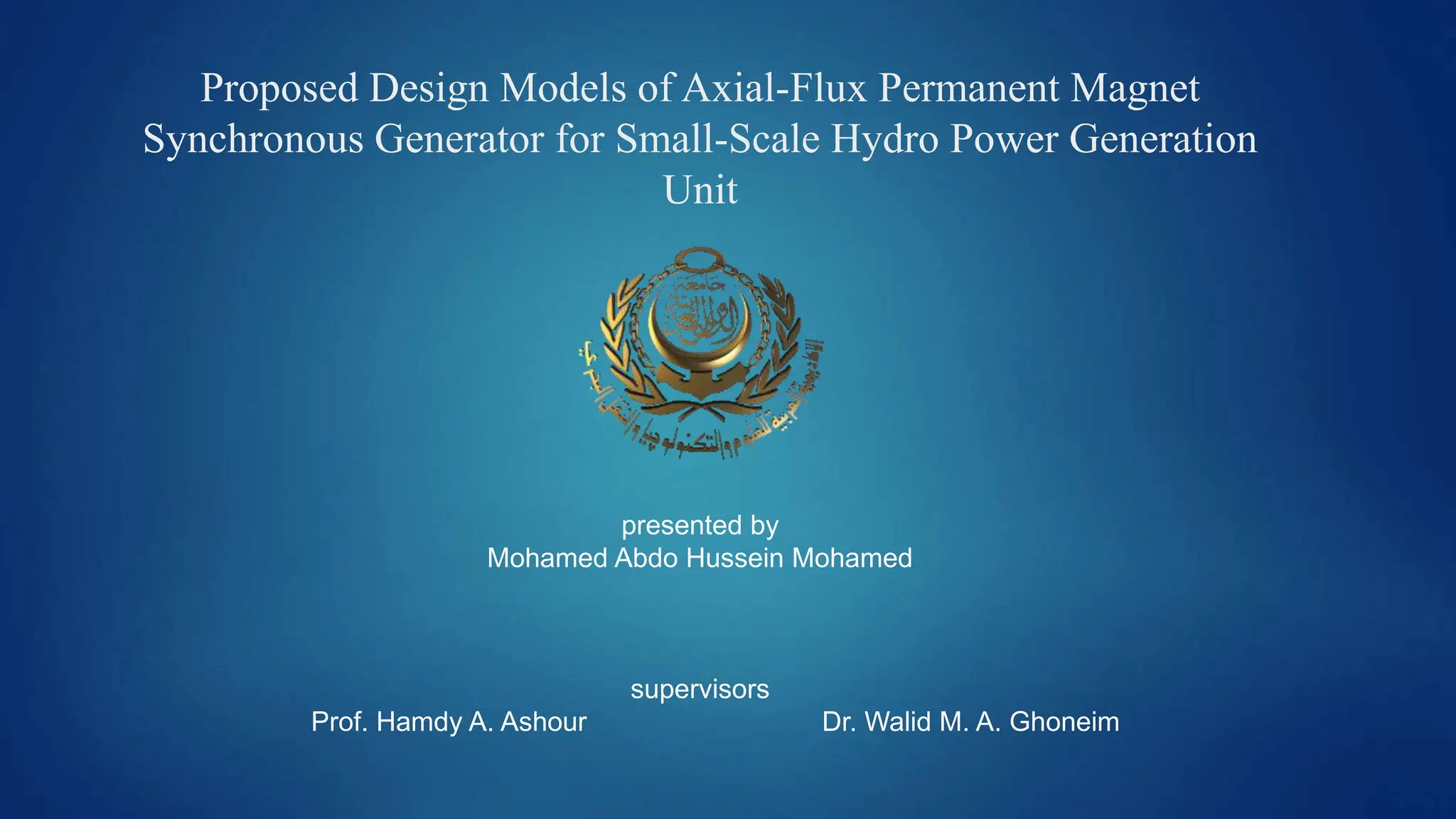 Proposed Design Models of Axial-Flux Permanent Magnet Synchronous ...