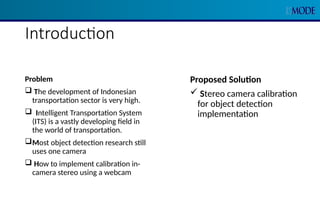 Stereo Camera Calibration For Autonomous Car | PPT