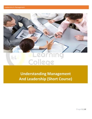 understanding management and leadership | PDF