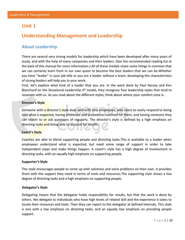 understanding management and leadership | PDF