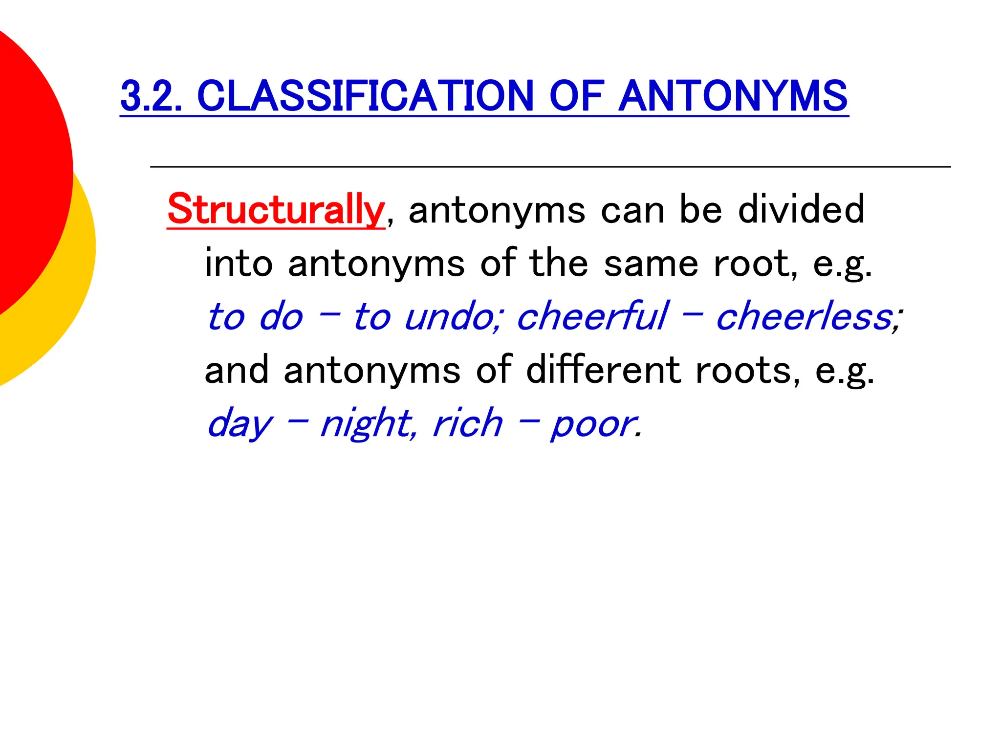 Semantic classification of the words.ppt